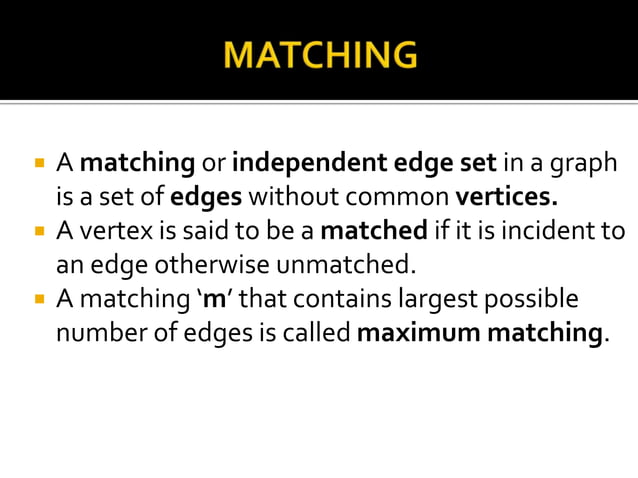 MATCHING GRAPH THEORY