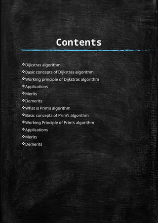 Dijkstra’s Algorithm and Prim’s Algorithm in Graph Theory and Combinatorics | PDF