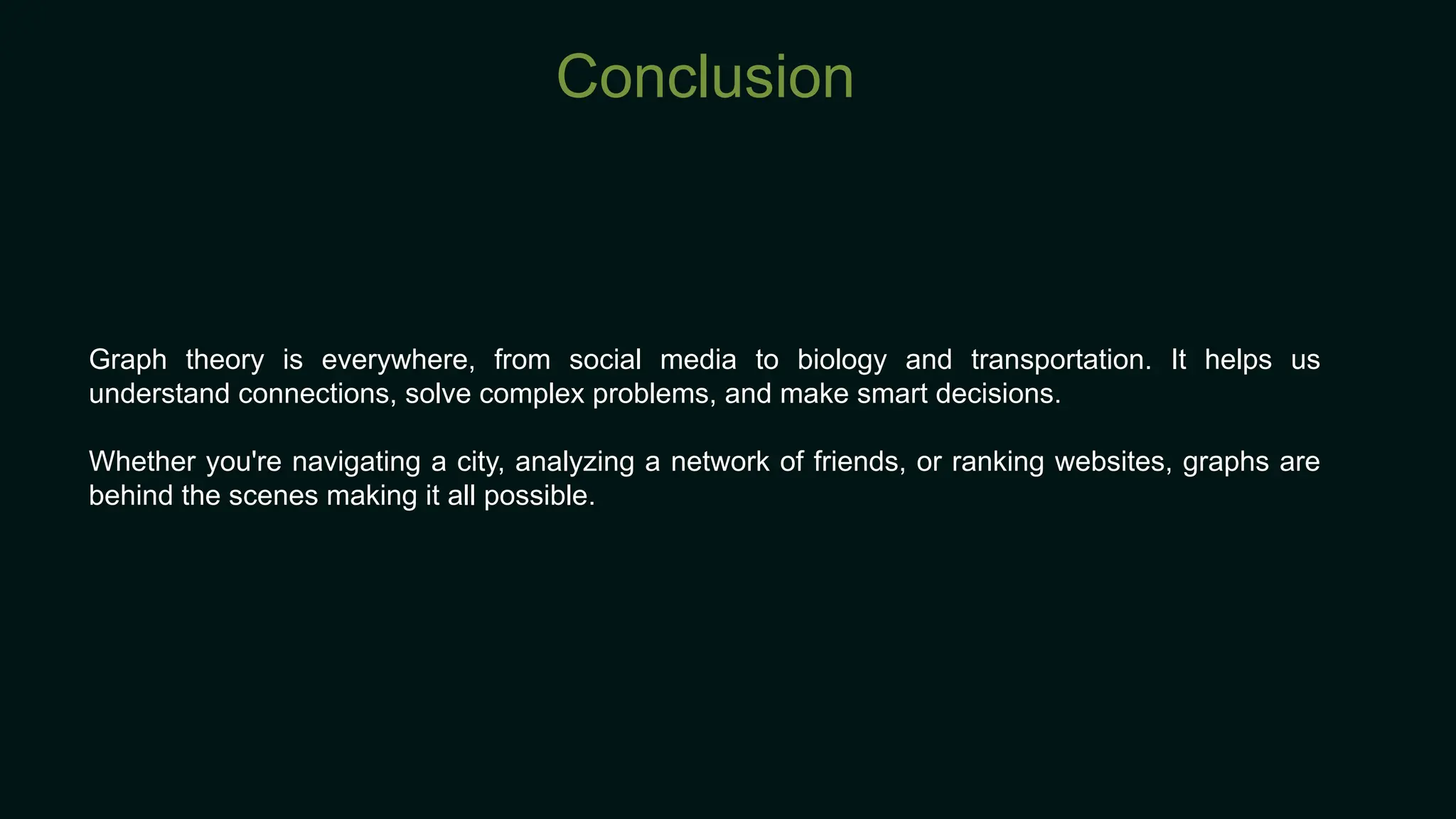 Graph Theory and It's Applications in the Real World | PPTX