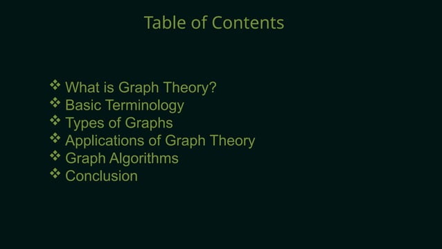 Graph Theory and It's Applications in the Real World | PPTX