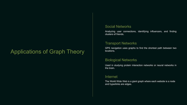 Graph Theory and It's Applications in the Real World | PPTX