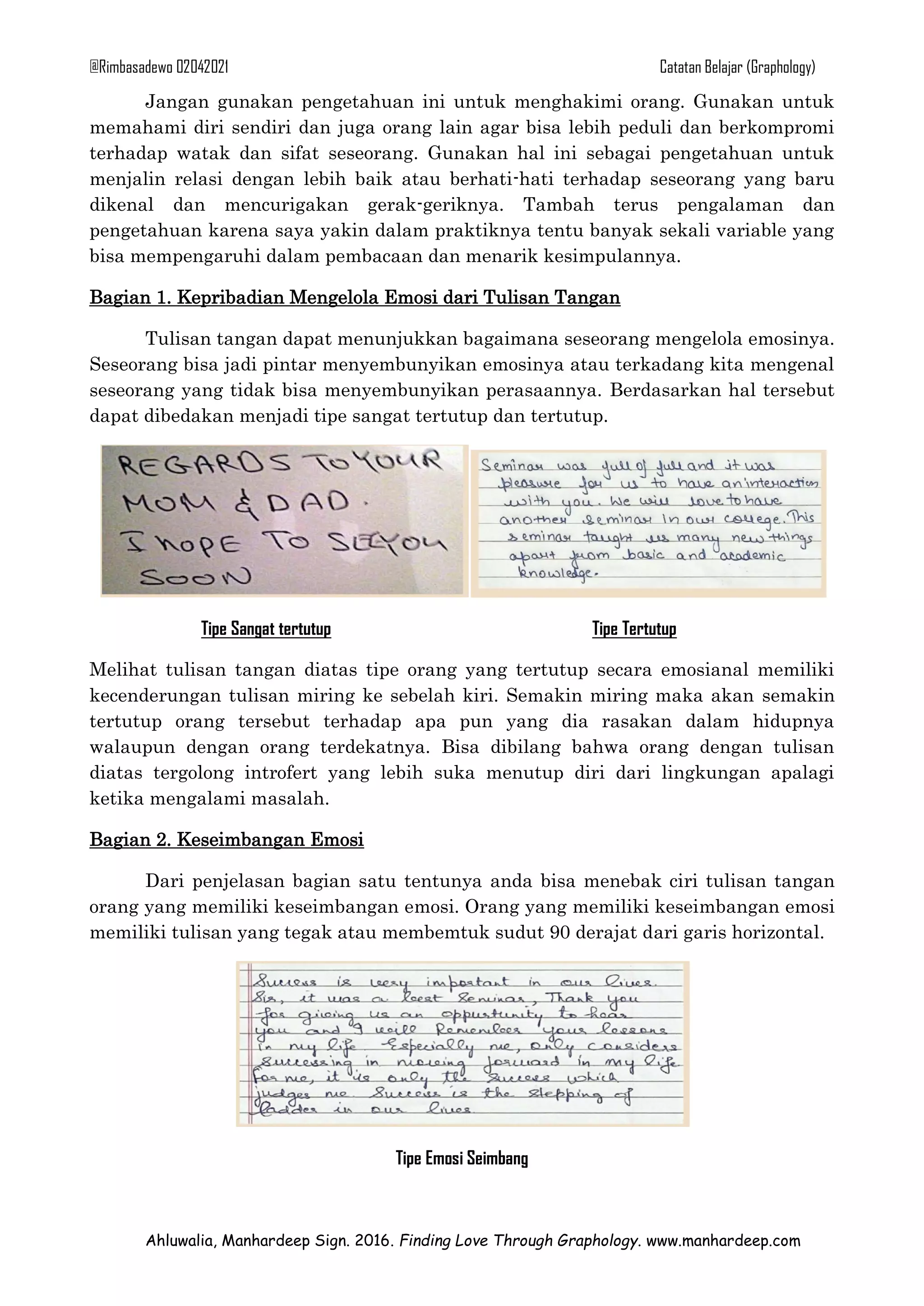 Grapology (seni membaca tulisan tangan) | PDF
