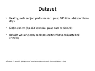 Classification of Grasp Patterns using sEMG | PPT