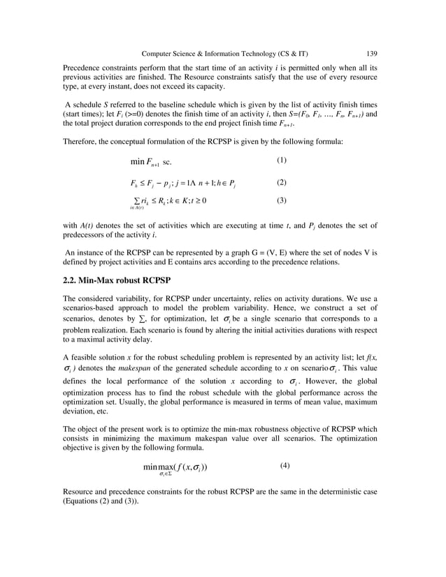 Grasp Approach To Rcpsp With Min Max Robustness Objective Pdf