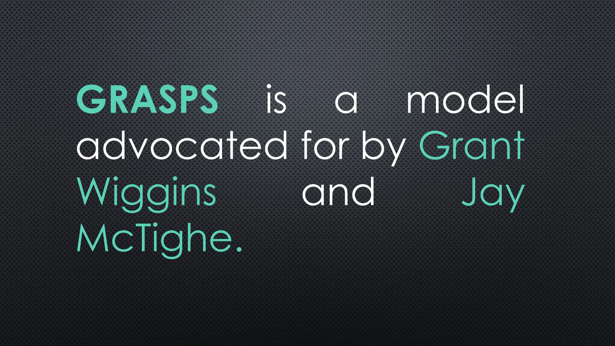 GRASP-MODEL that assses student learning | PPT