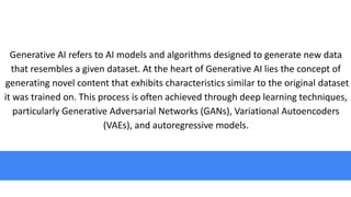 Grasping Generative Artificial Intelligence Definitions and ...