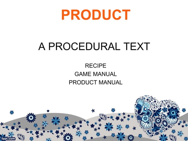 GRASPS about Procedural Text | PPT