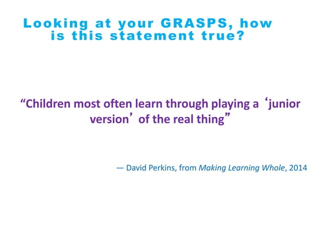 Grasps for assessment design | PPTX