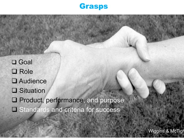 Grasps for assessment design | PPTX