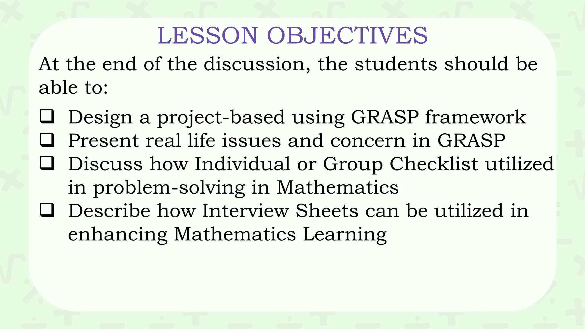 GRASPS FRAMEWORK.pptxppppppppppppppppppp | PPTX