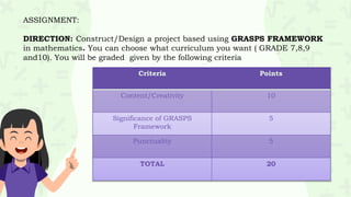 GRASPS FRAMEWORK.pptxppppppppppppppppppp | PPTX