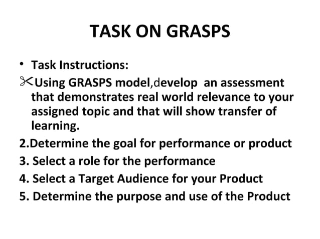 Grasp task - 3 | PPT