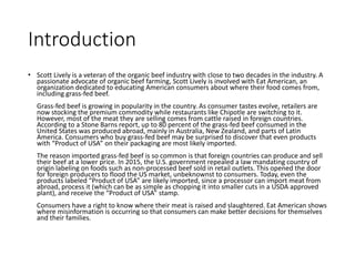 Most Grass-Fed Beef Consumed in US Not Raised Here | PPT