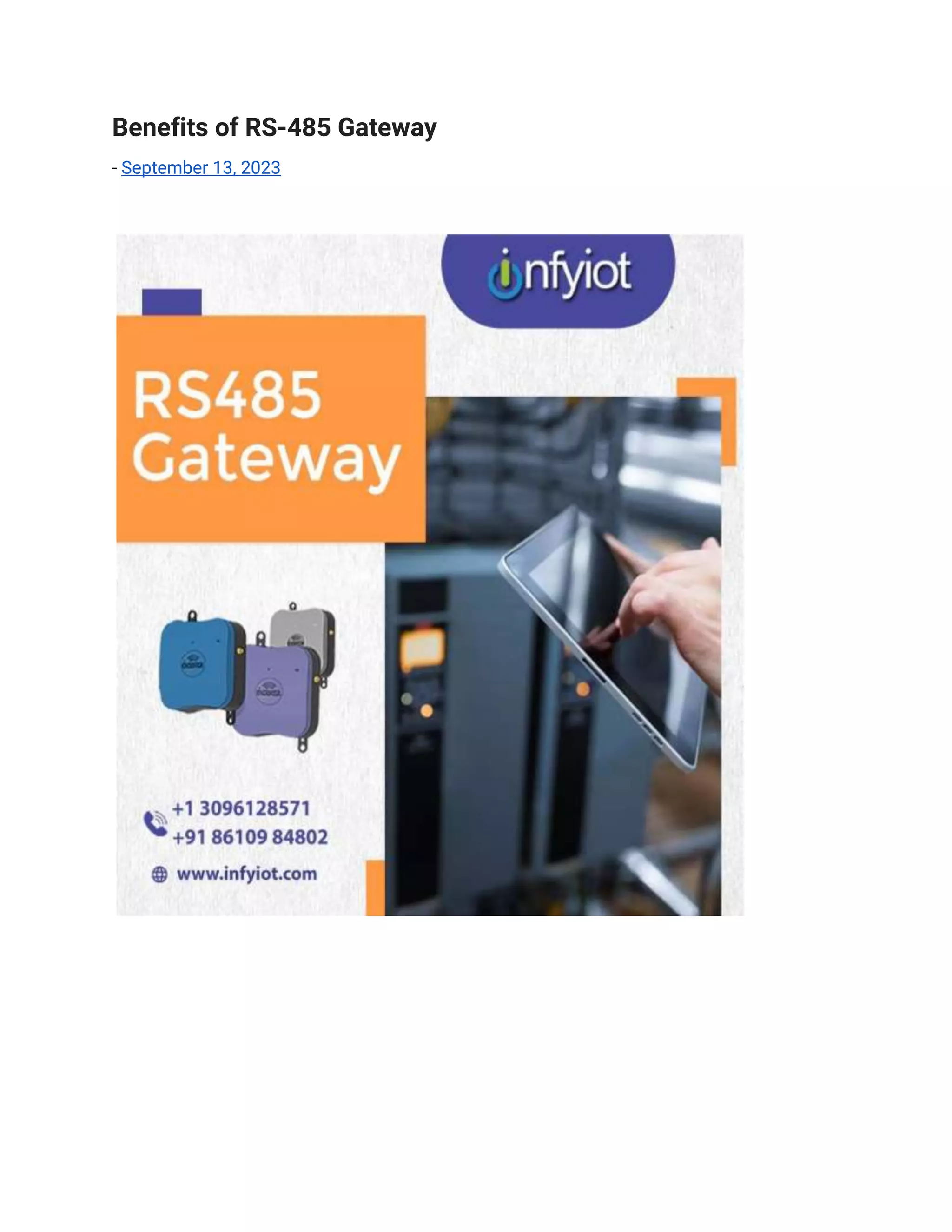 Benefits of RS-485 Gateway | DOCX