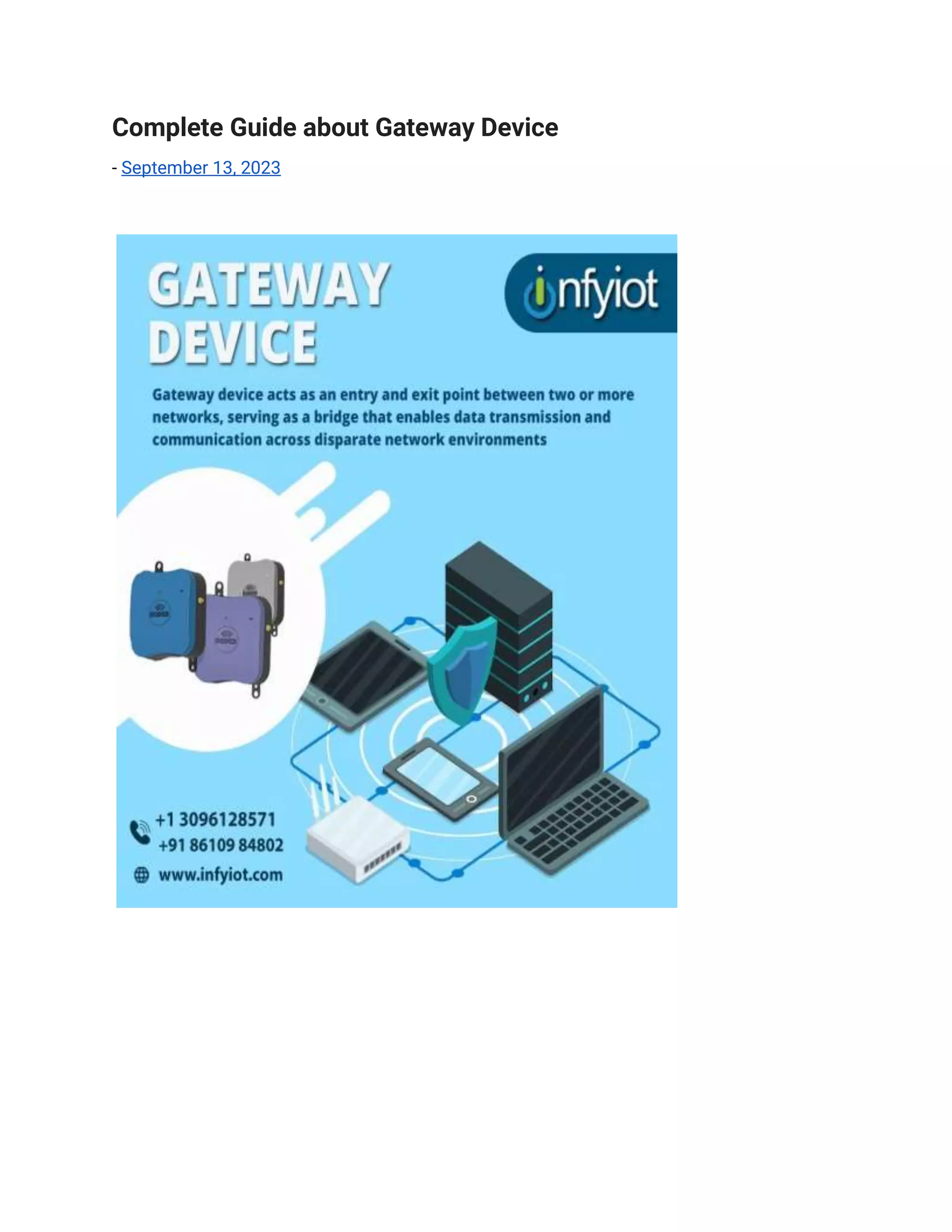 Complete Guide about Gateway Device | PDF