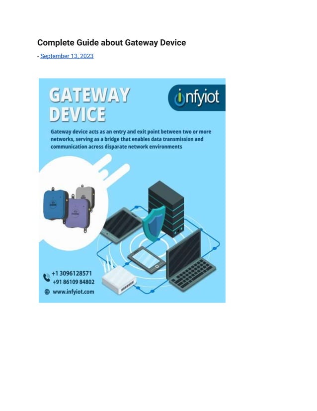 Complete Guide about Gateway Device | PDF