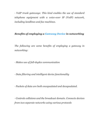 Complete Guide about Gateway Device | DOCX