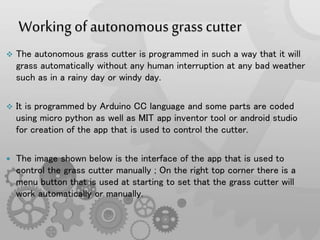 Smart Mechanical Grass cutter | PPTX
