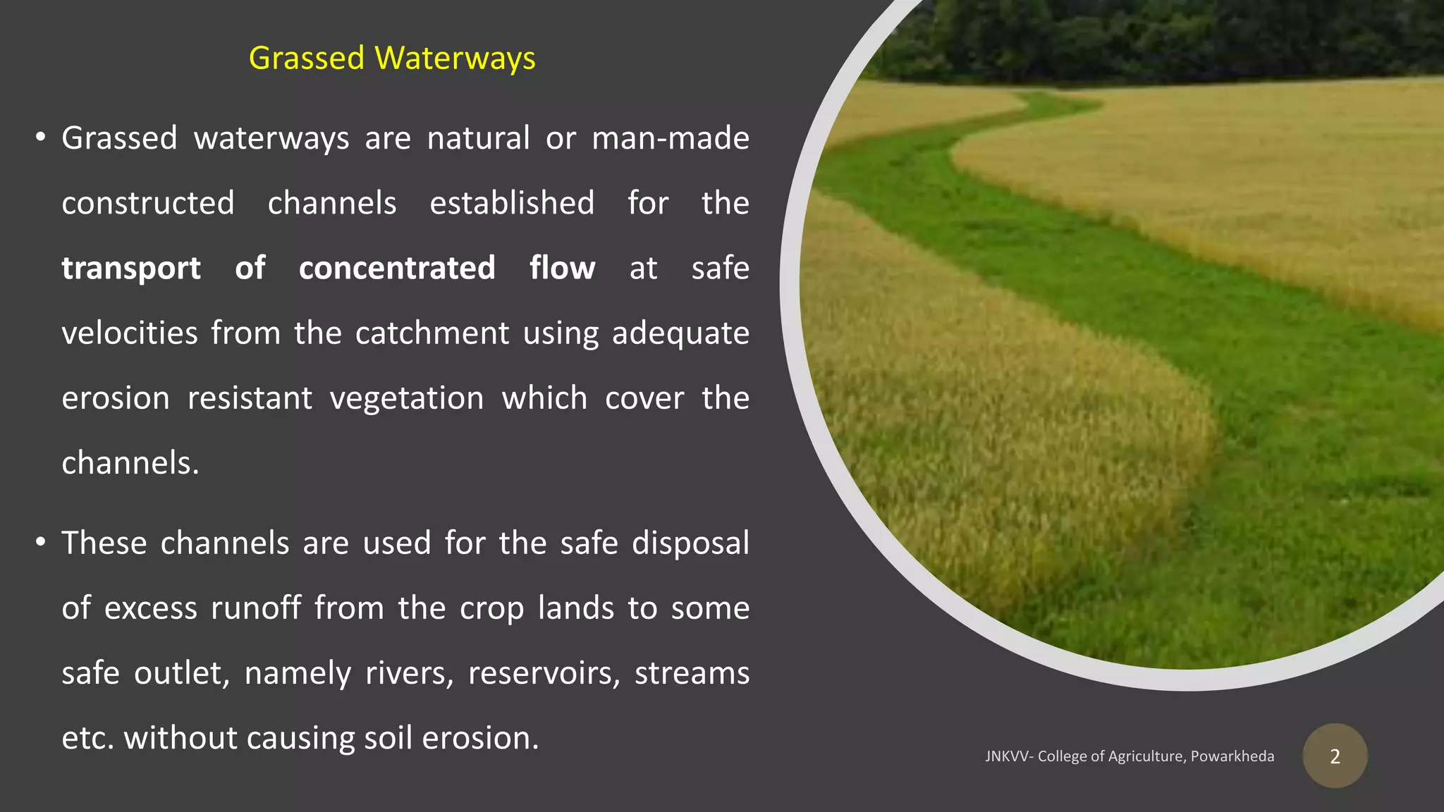 Grassed water ways | PDF