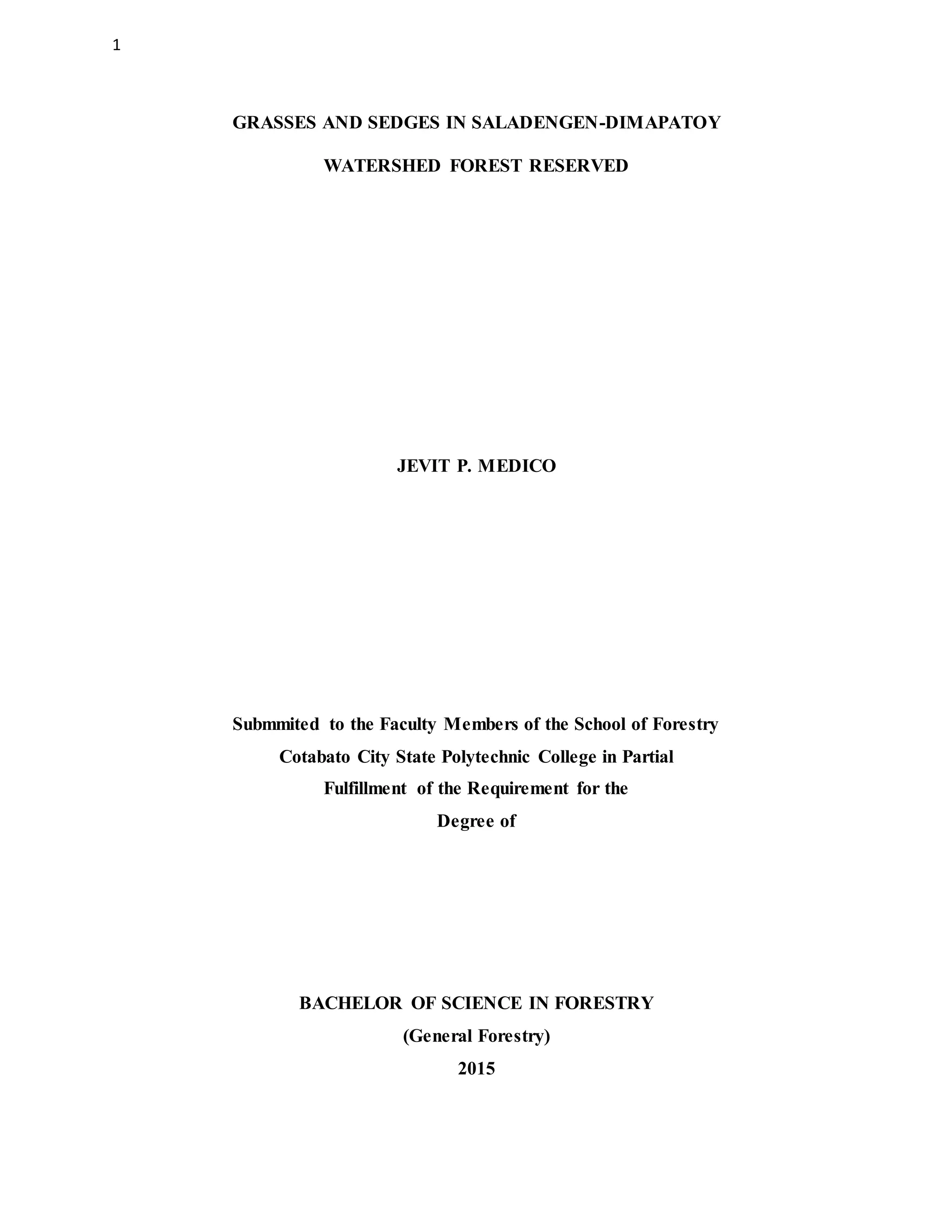 Grasses and Sedges in Saladengen | DOCX