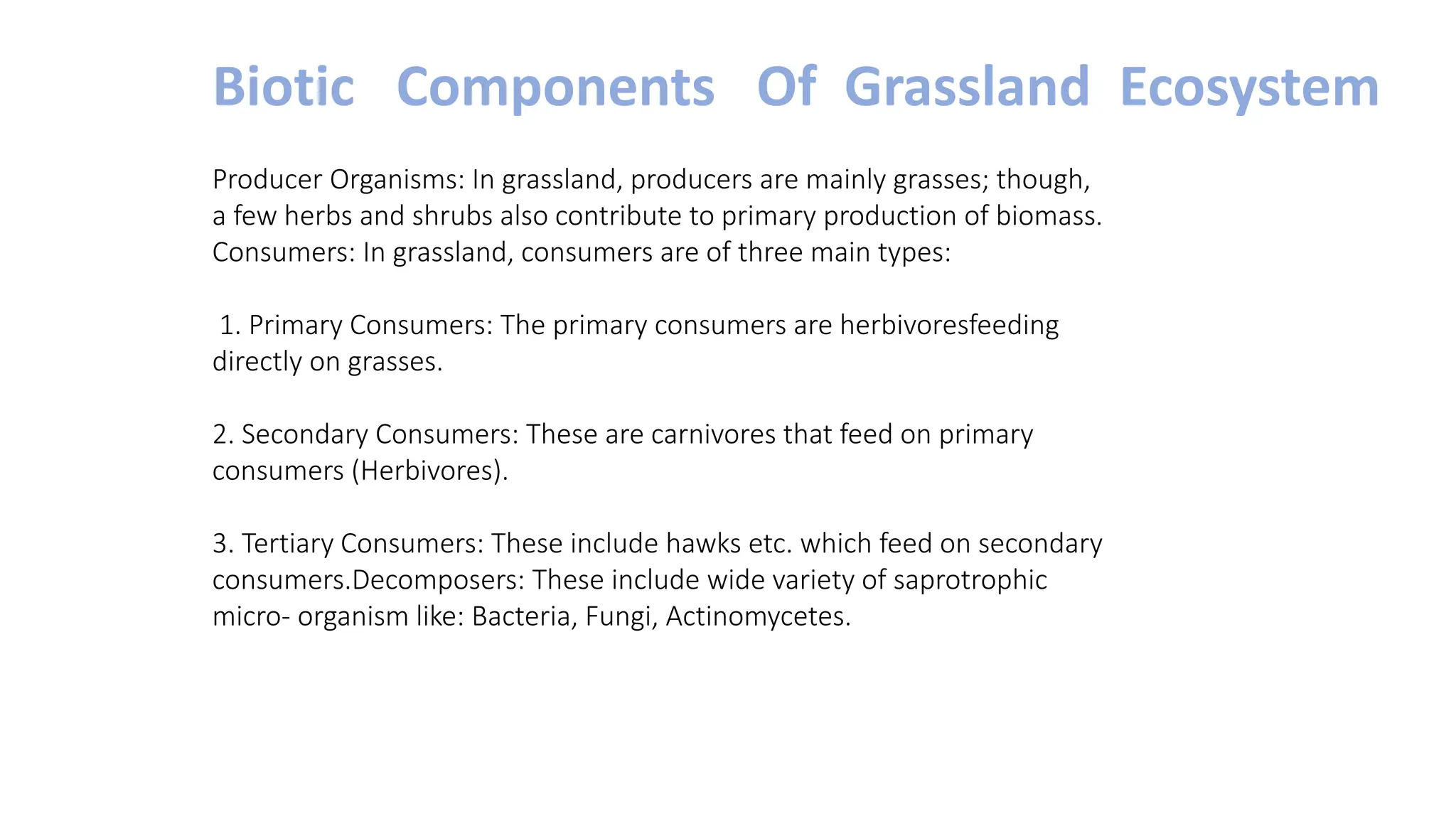 Grassland ecosystem , ecosystem, grasslands and lands | PPTX