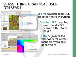 GRASS GIS lightening talk at FOSS4G 2006 | PDF