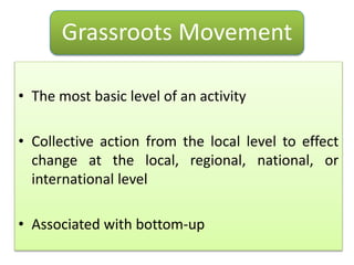 History of Environmental Grassroots movement | PPTX