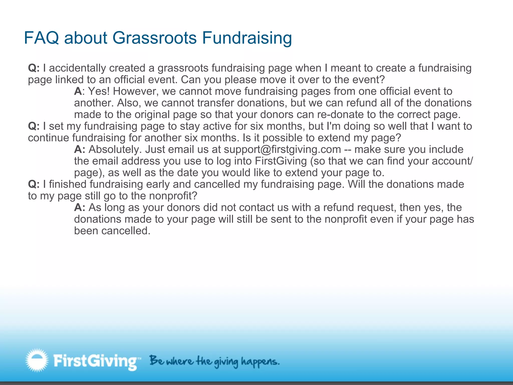 Grassroots Fundraising 101 | PPT