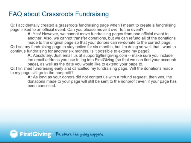 Grassroots Fundraising 101 | PPT