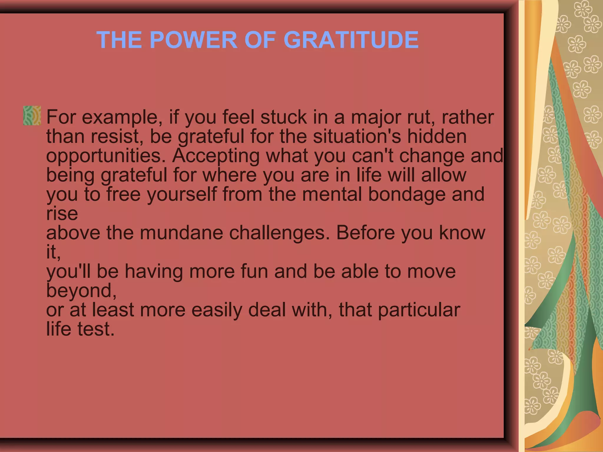 THE INFINITE POWER OF GRATITUDE | PPT