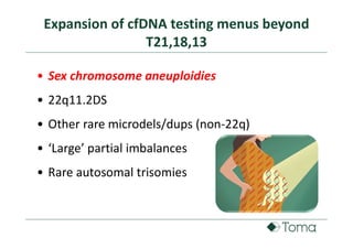 Cell-free DNA test oltre le comuni aneuploidie | PPT