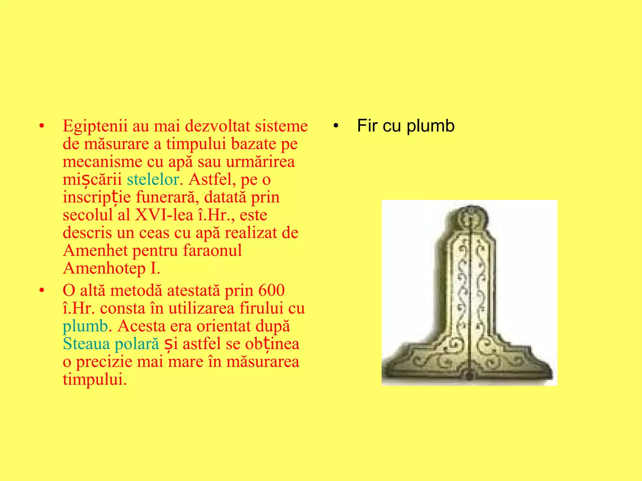 Istoria masurarii timpului | PPT