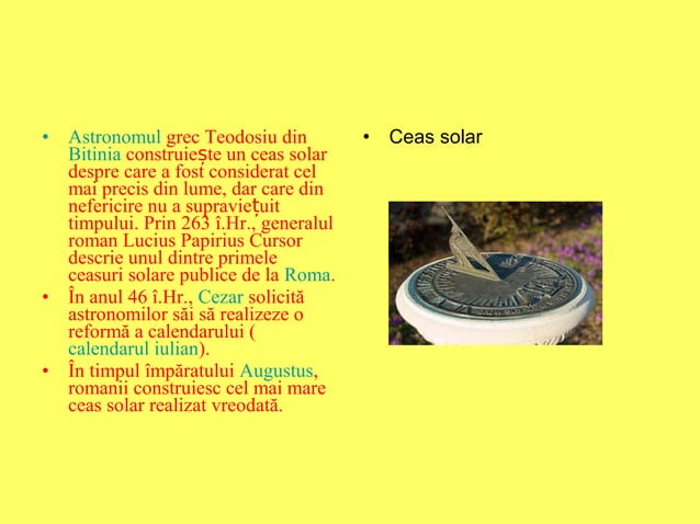 Istoria masurarii timpului | PPT