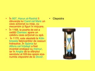 Istoria masurarii timpului | PPT