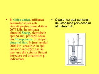 Istoria masurarii timpului | PPT
