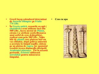 Istoria masurarii timpului | PPT