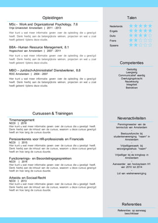 Gratis CV templates | DOCX