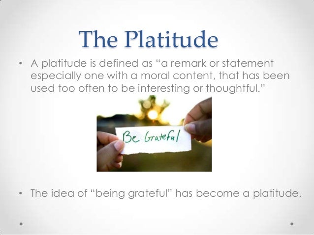 Platitude Definition