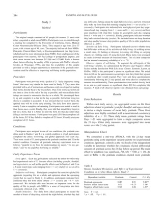 Gratitude, investigación de Robert Emmons | PDF