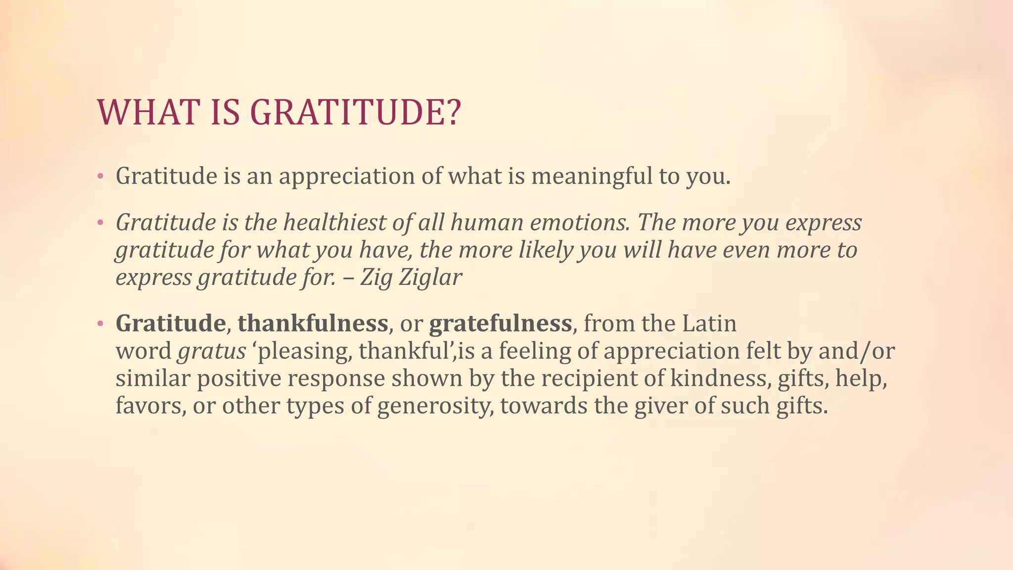 Gratitude value education | PPTX