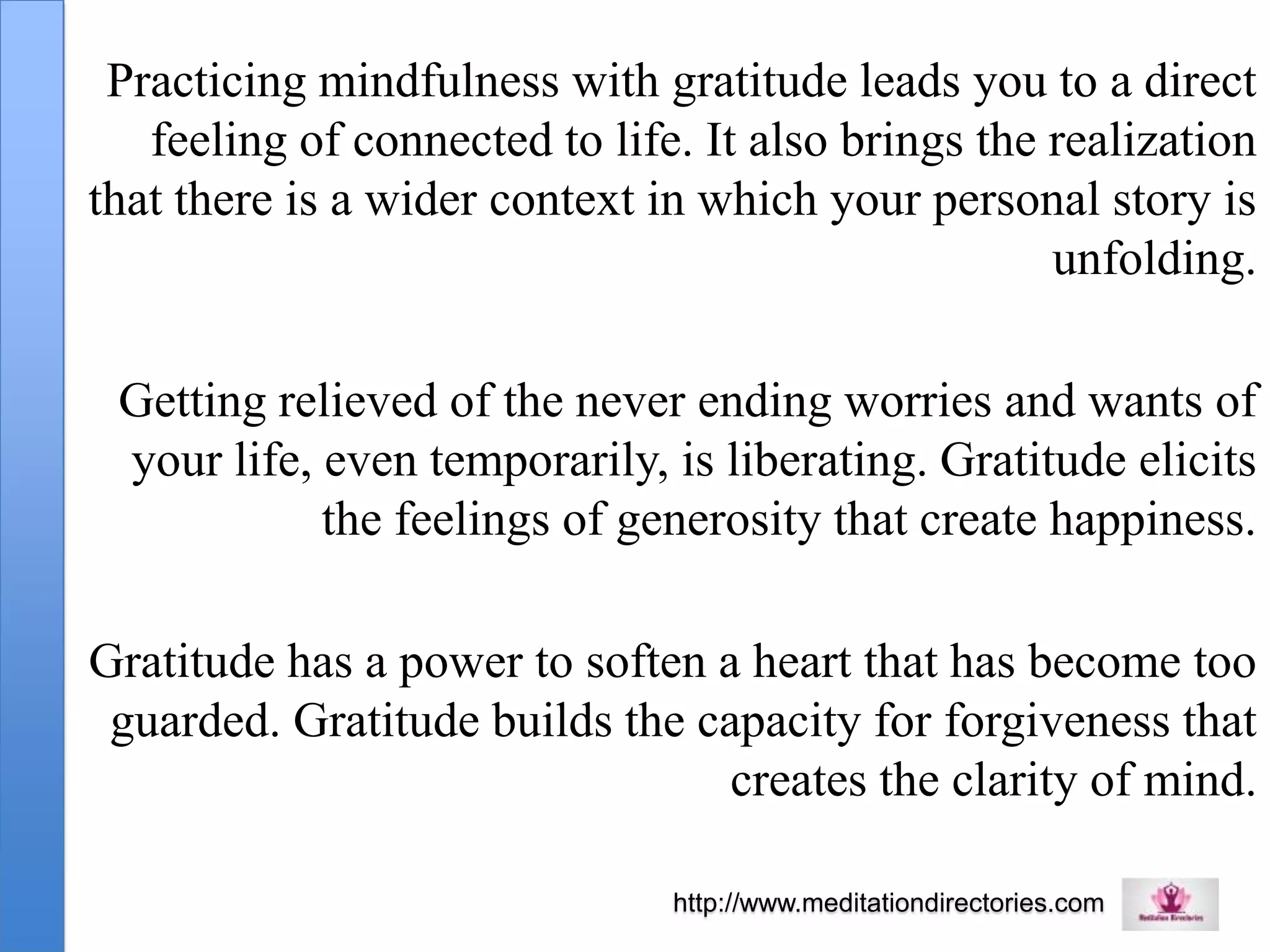 Gratitude and Mindful Meditation | PPTX