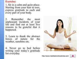 Gratitude and Mindful Meditation | PPTX