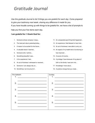 Gratitude Journal (1).pdf | Judaism | Religion & Spirituality