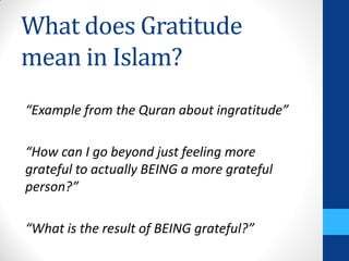 Being Grateful In Islam