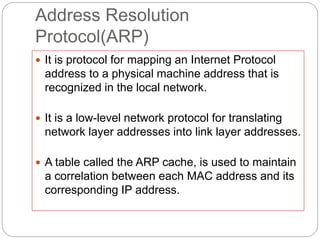 Gratuitous Address Resolution Protocol(G-ARP) | PPTX | Computer ...