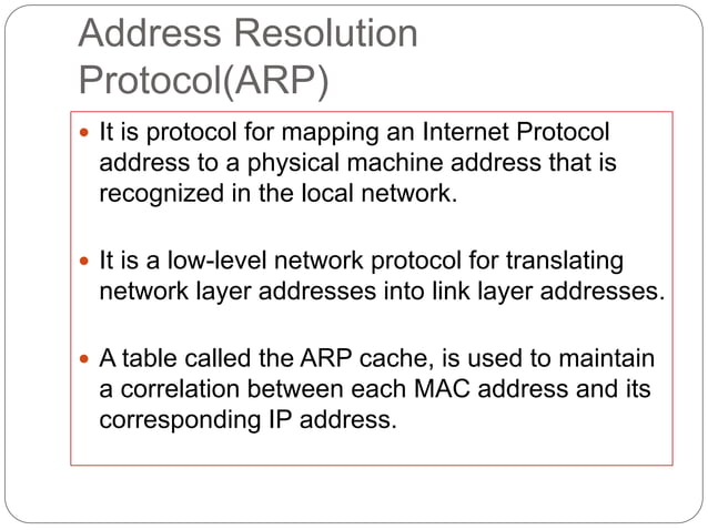 Gratuitous Address Resolution Protocol(G-ARP) | PPTX | Computer Networking | Computing