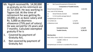 Gratuity | PPTX | Personal Taxes | Personal Finance