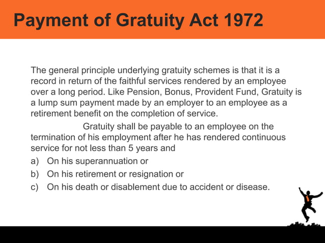 Gratuity Act 1972 | PPT