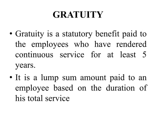 Gratuity act | PPT