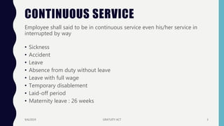 Gratuity act | PPT